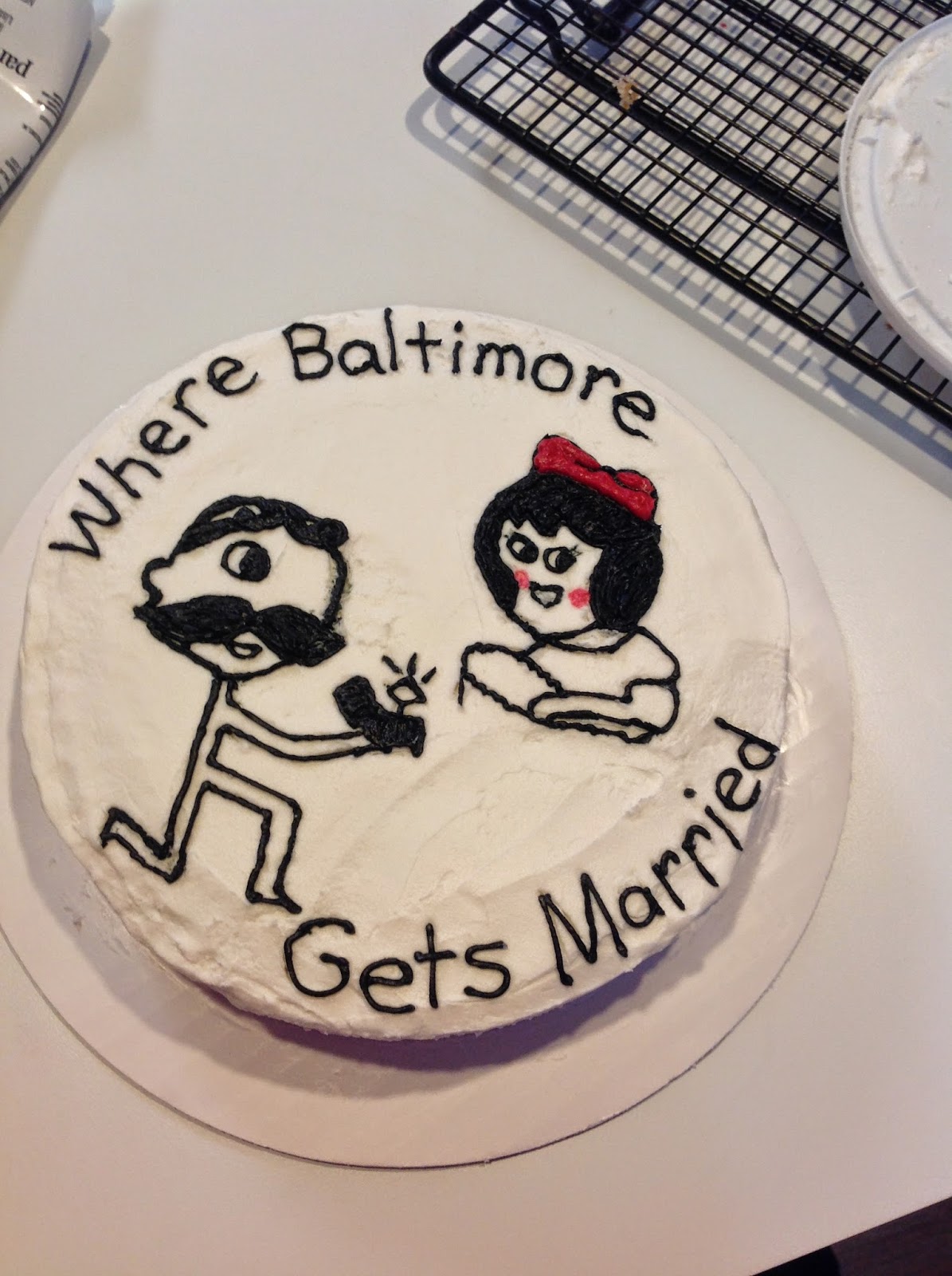 Working Mom Wonders: Natty Boh and Sally Utz Wedding Cakes