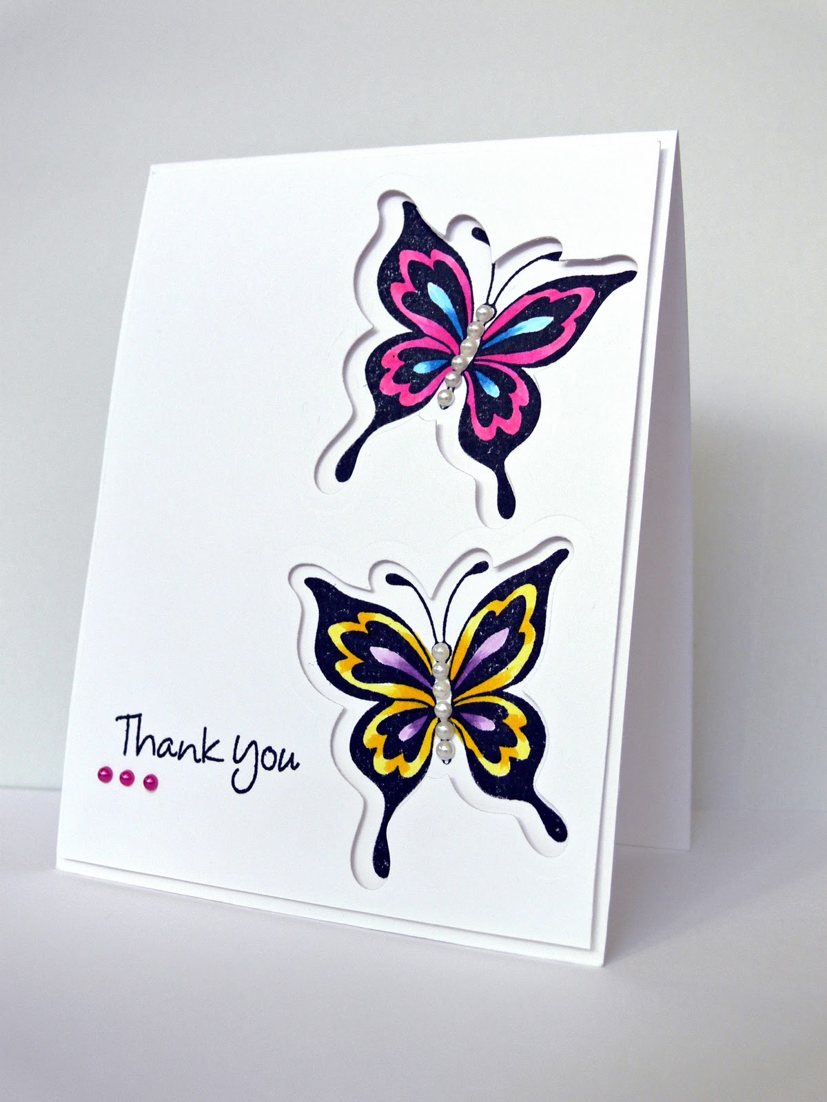 Pieces by Emily: Butterfly Card using new set from Hero Arts 2012 release