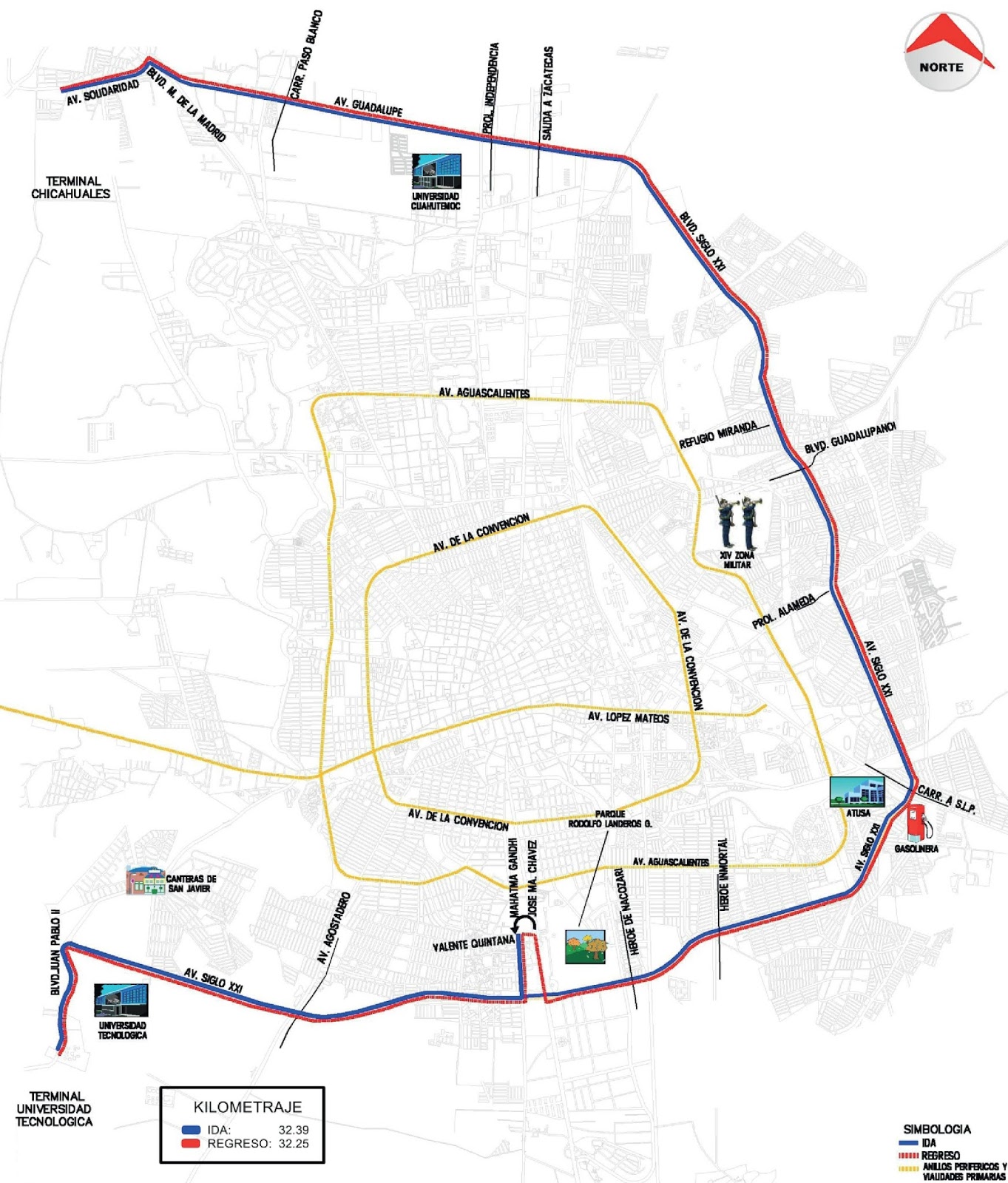 Rutas de Camiones Aguascalientes: Ruta 50