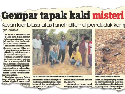 Perhilitan sahkan tapak kaki misteri di Kuala Pilah milik seekor tapir