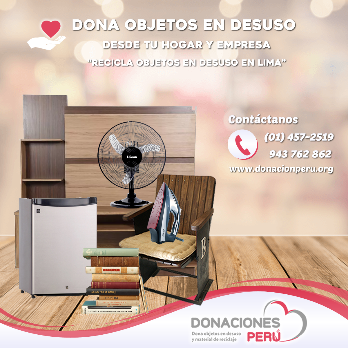 Donaciones Perú: Dona objetos en desuso desde tu hogar y empresa