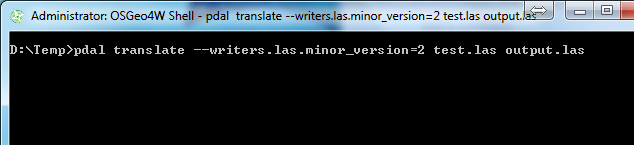 dominoc925: How to fix a Lidar LAS file with a "version minor out of ...