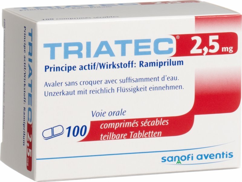 TRIATEC Comprimé sécable 2,5mg.