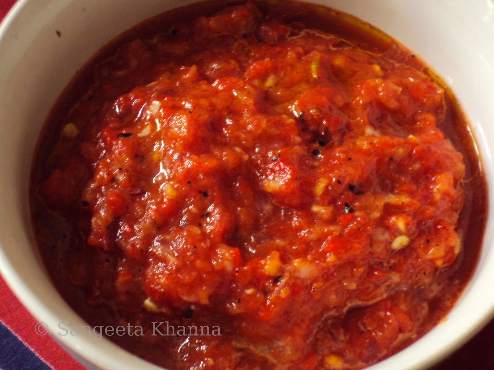 Red bell pepper salsa....