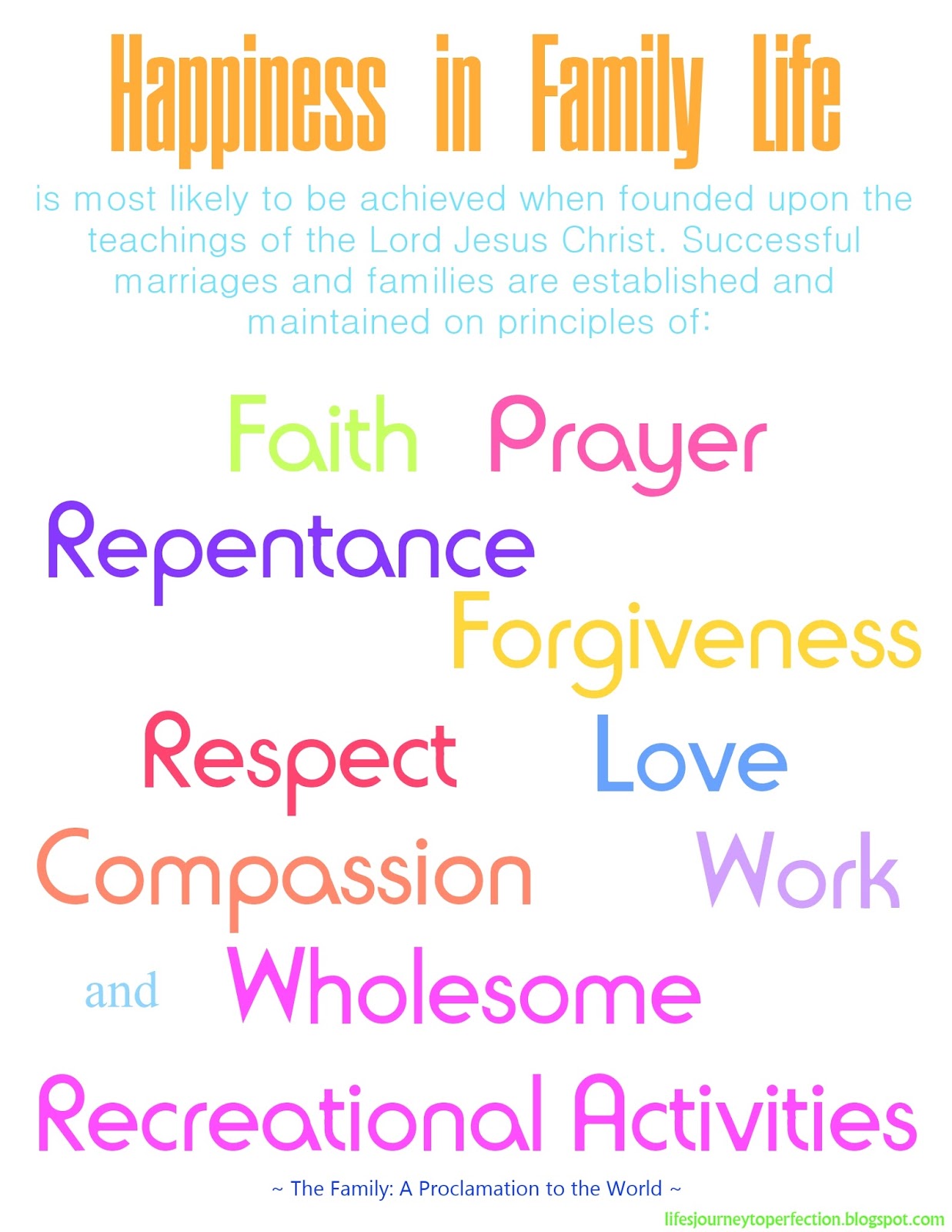 Life's Journey To Perfection: Our Favorite Family Home Evenings....