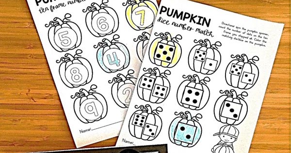 Pumpkin Number Spin & Color Game | Totschooling - Toddler, Preschool ...