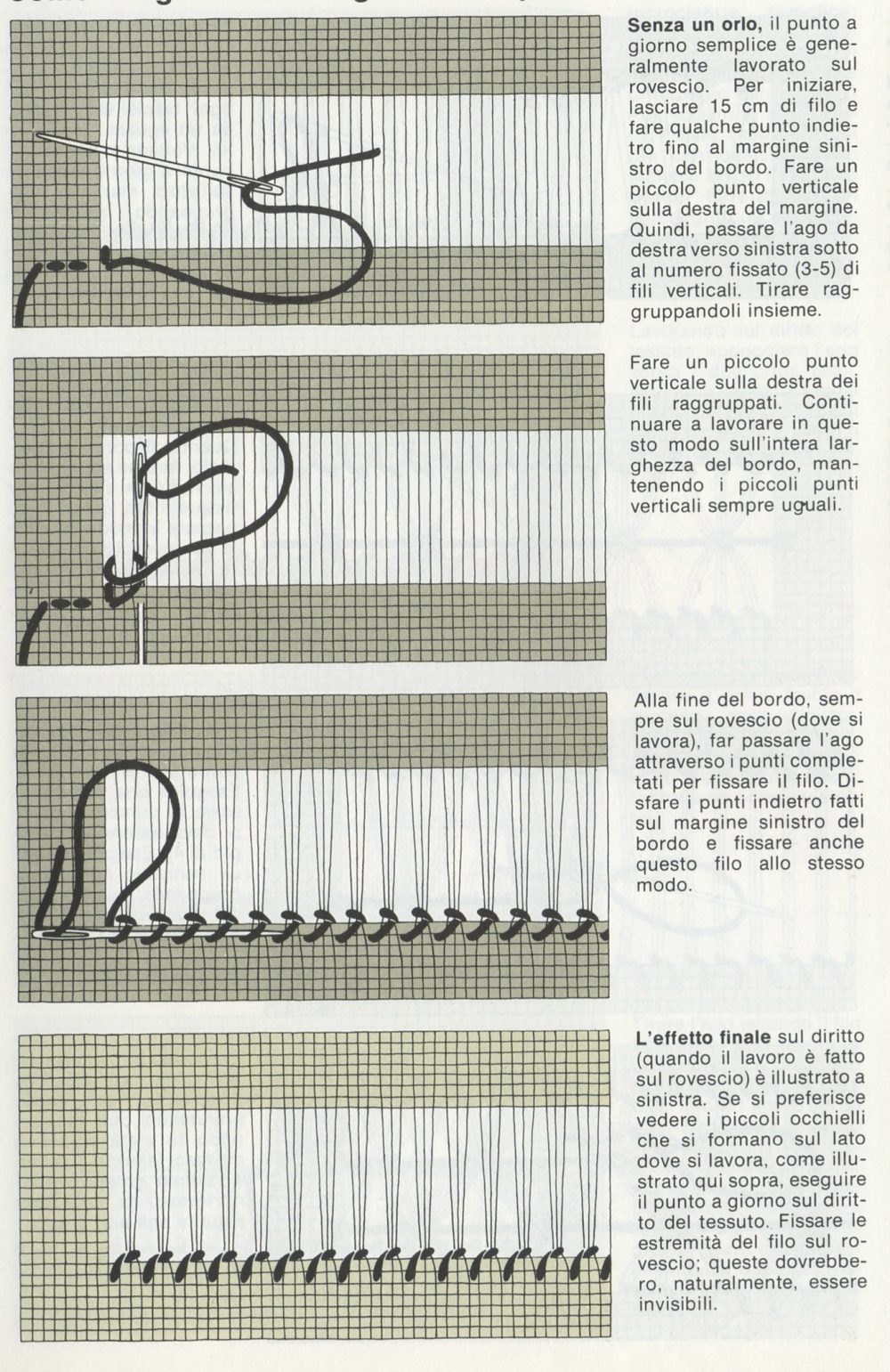 Professione Donna: I punti per il ricamo: Come si lavora l'orlo a ...