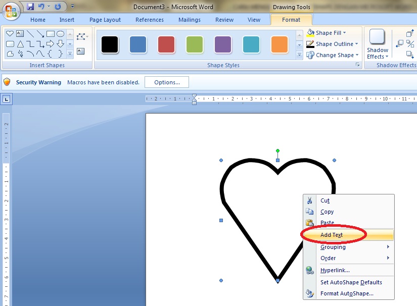 Artikel: CARA MEMBUAT AUTOSHAPES PADA MICROSOFT WORD