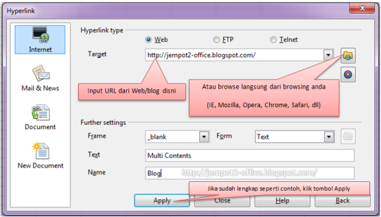 M Walli Hyperlink Dan Fungsinya Pada Openoffice Calc