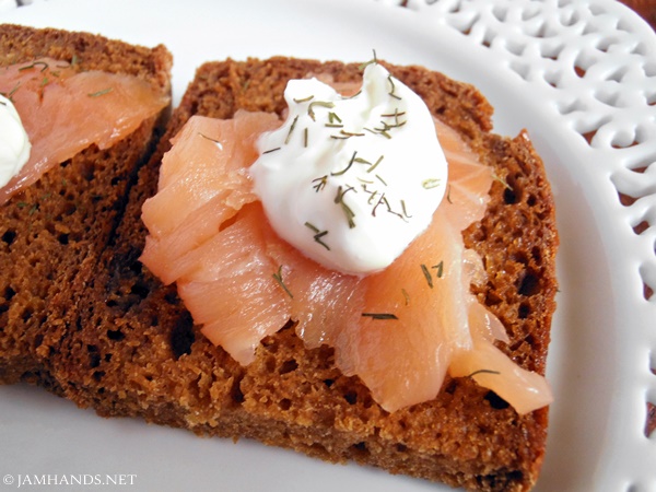 Smoked Salmon on Homemade Brown Bread