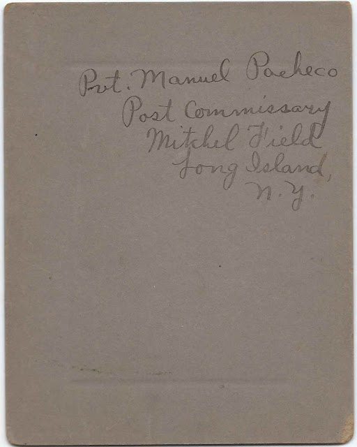 Heirlooms Reunited: Post 1917 Photograph of Pvt. Manuel Pacheco at the ...