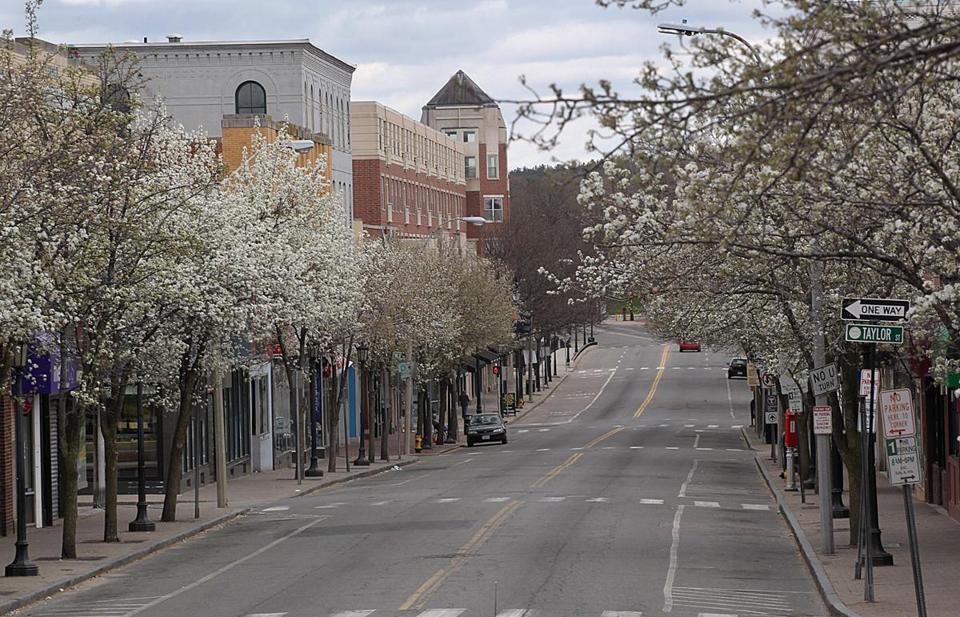 Deserted Places: Deserted streets in Boston, as the city goes into lockdown
