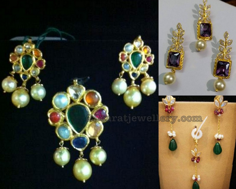 Simple Studs with Lockets - Jewellery Designs