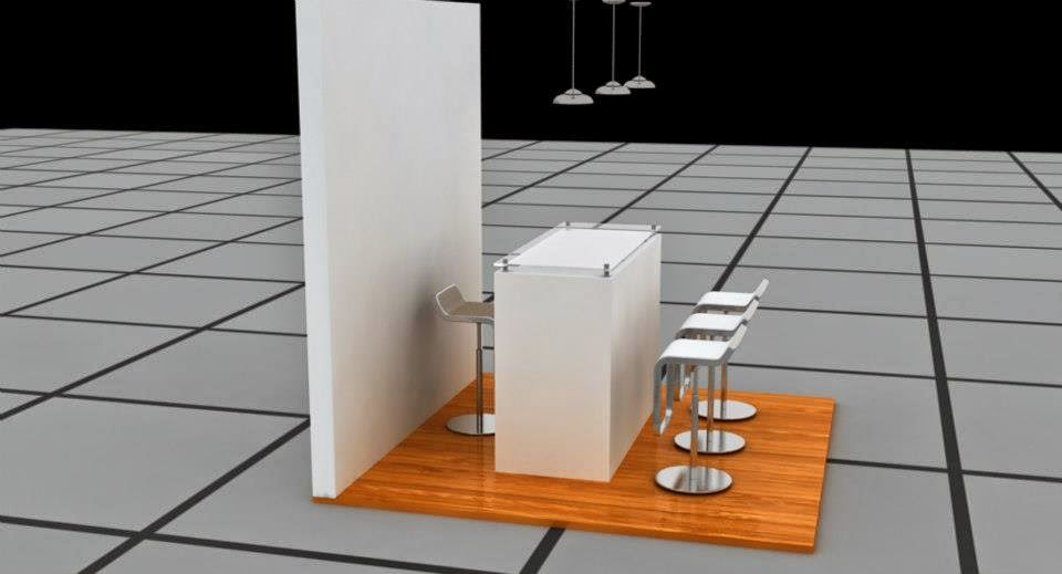 RENDER ARQUITECTONICO : DISEÑO DE STAND