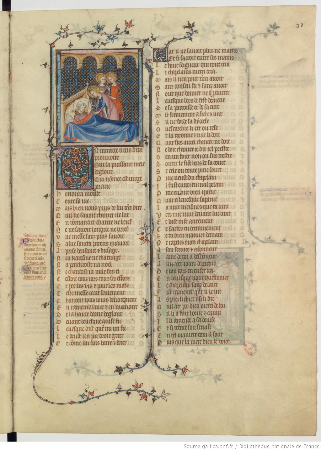 bloc)notes): Jean Pucelle, enluminures des Miracles de Notre-Dame de ...