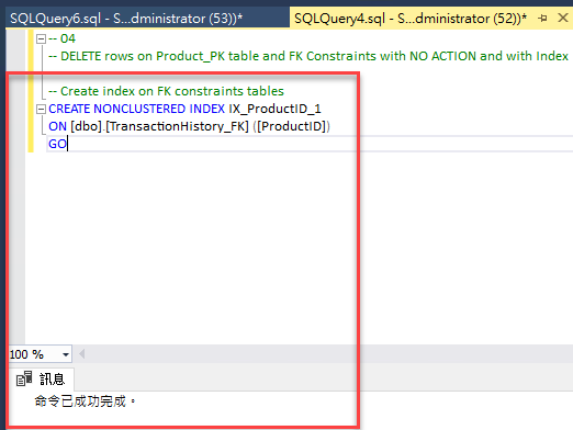 德瑞克：SQL Server 學習筆記: [SQL Server] Suggestion: create Index on Foreign Keys - 建議在 FK 資料行上建立索引