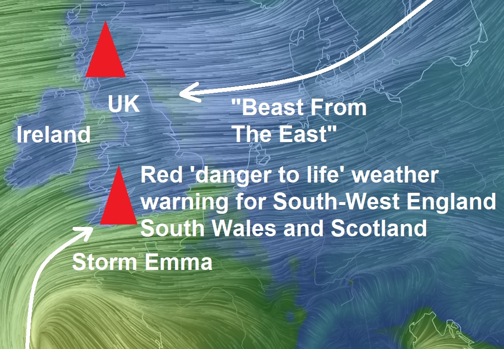 The Big Wobble : UK ON RED ALERT! 8th named storm of the year "Emma" to ...