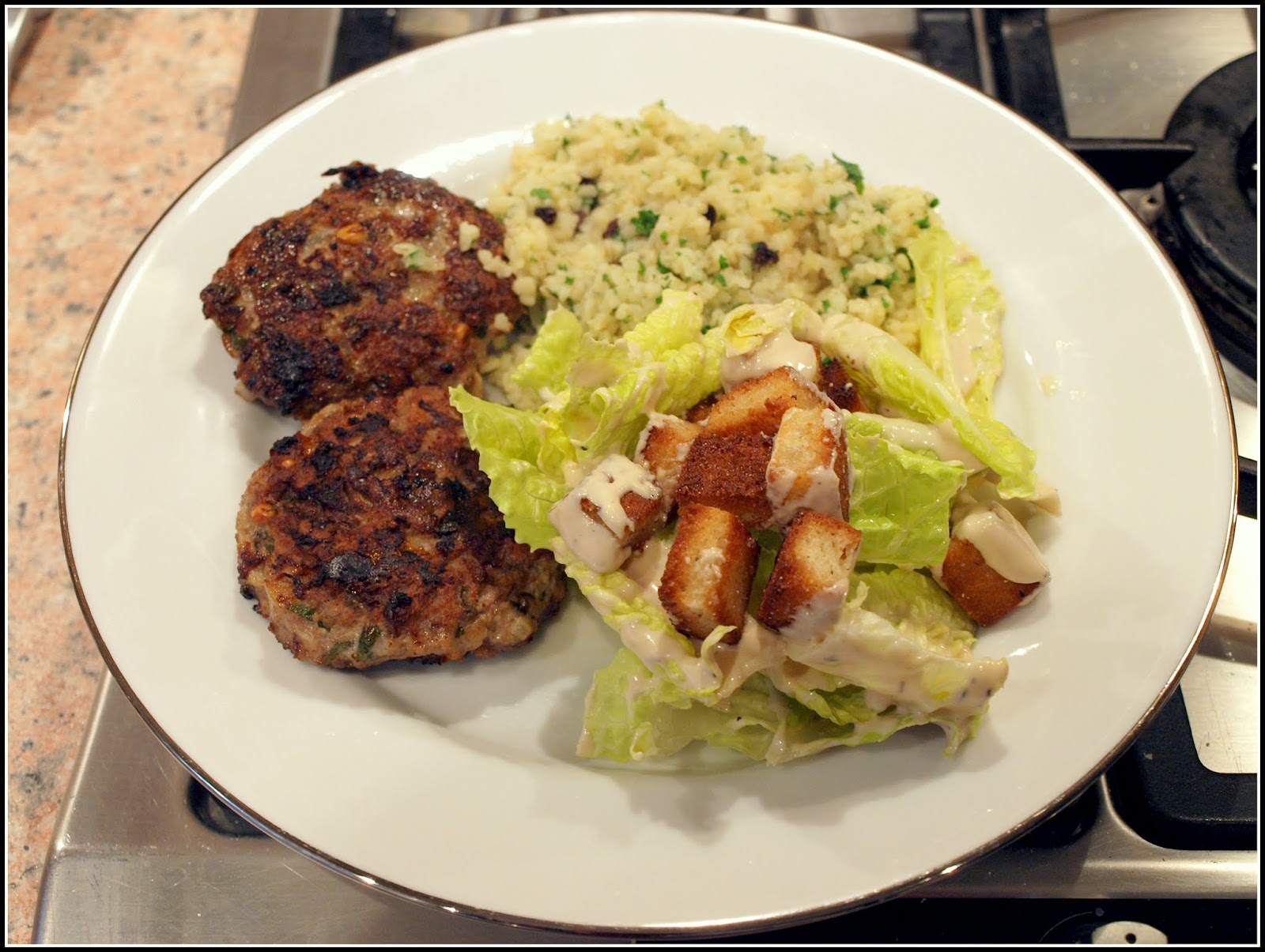 Mark's Veg Plot: Lamb patties with "Cleopatra" salad