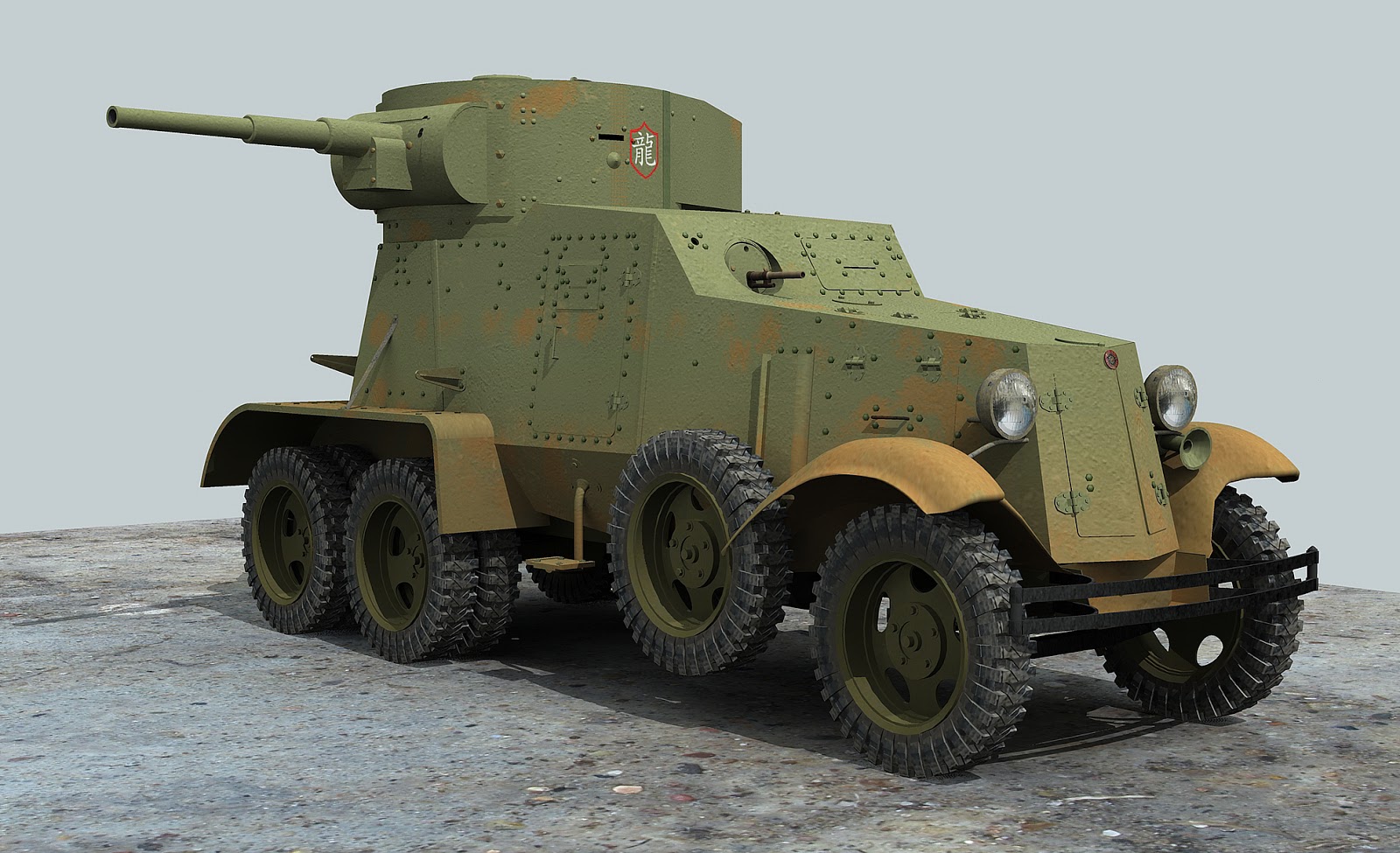 SketchUP Power 草圖力量: BA6 Madium Armored Car 抗戰時的國軍裝甲車