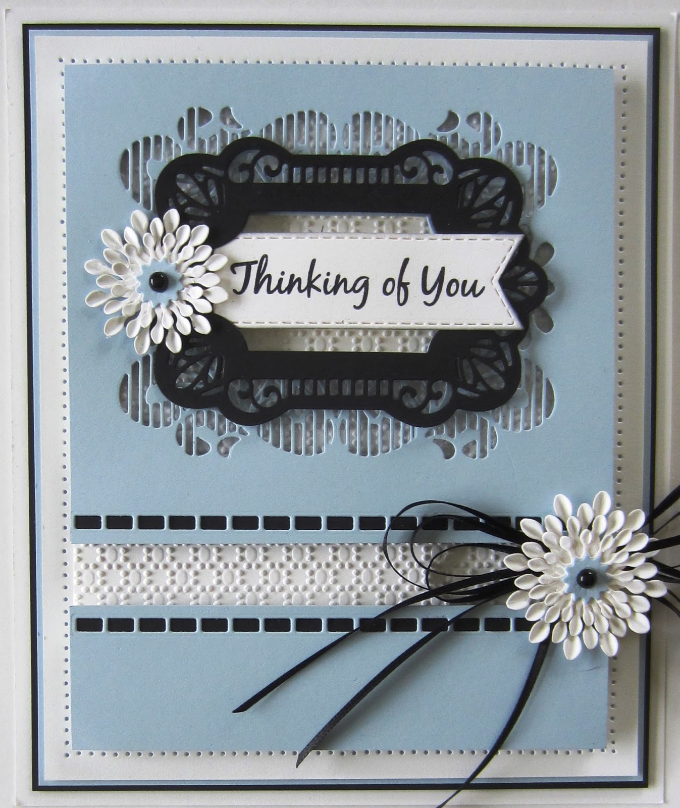 PartiCraft (Participate In Craft): Faux Ribbon Threaded Card