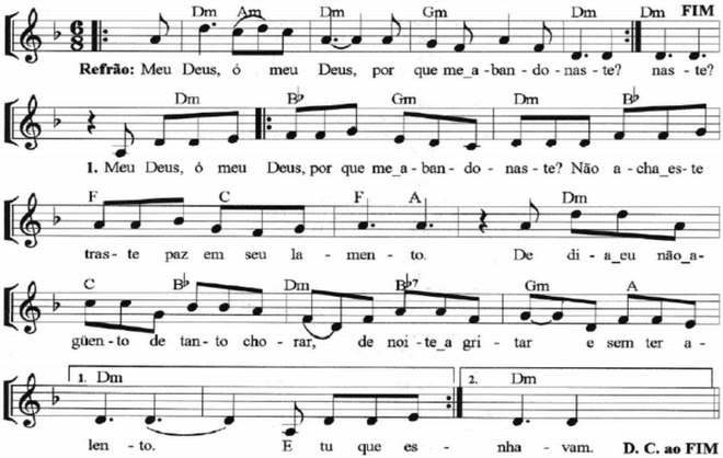 Cifras e Partituras Litúrgicas: Meu Deus, ó meu Deus, por que me ...