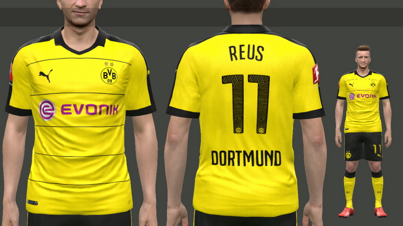 pes-modif: PES 2015 Borussia Dortmund 2015-16 Home Kit by MoHaMmAd