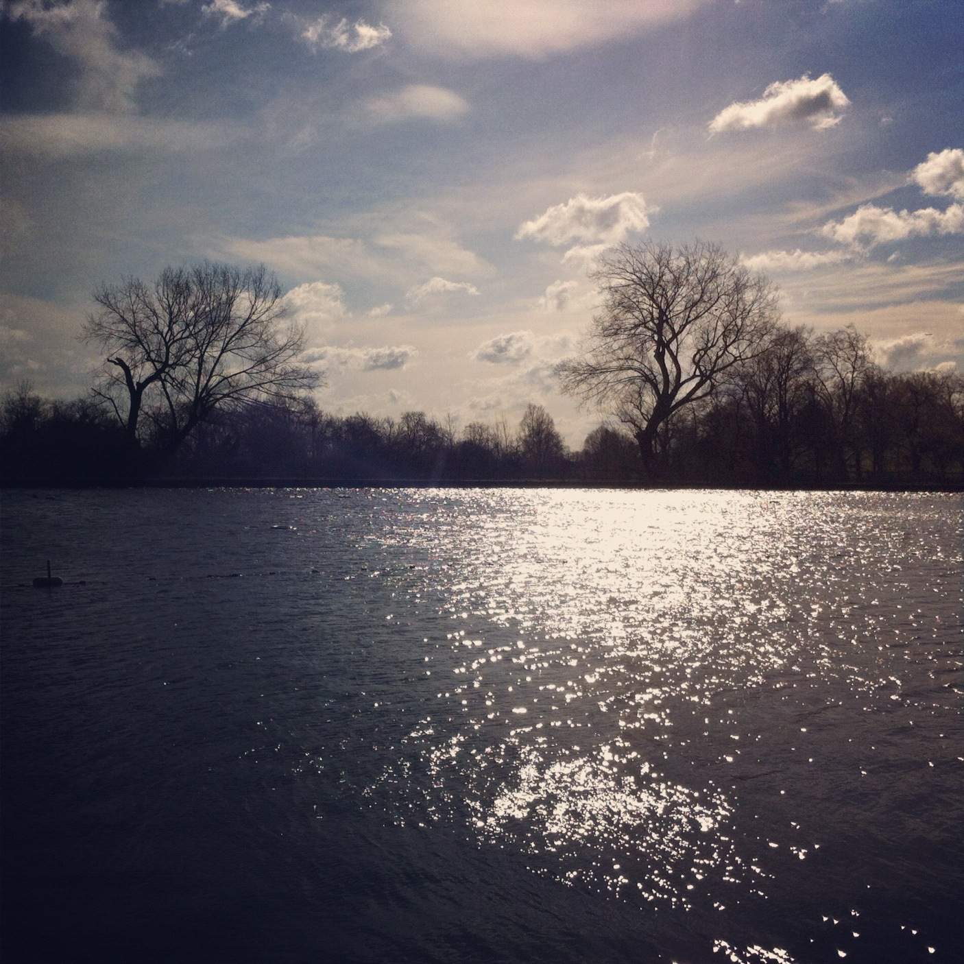 cold pond water: Empty pond on Monday