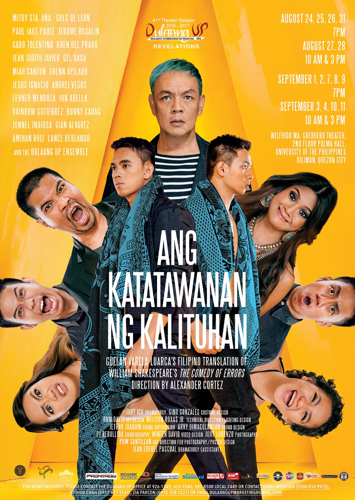 Ang Katatawanan ng Kalituhan Opens Dulaang UP's 41st Season ~ Wazzup ...