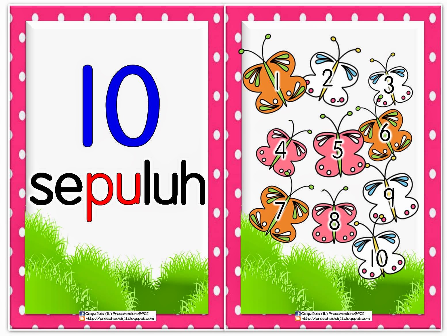 CIKGU EELA (IL) PRESCHOOLERS @ PCE: Nombor 1-10