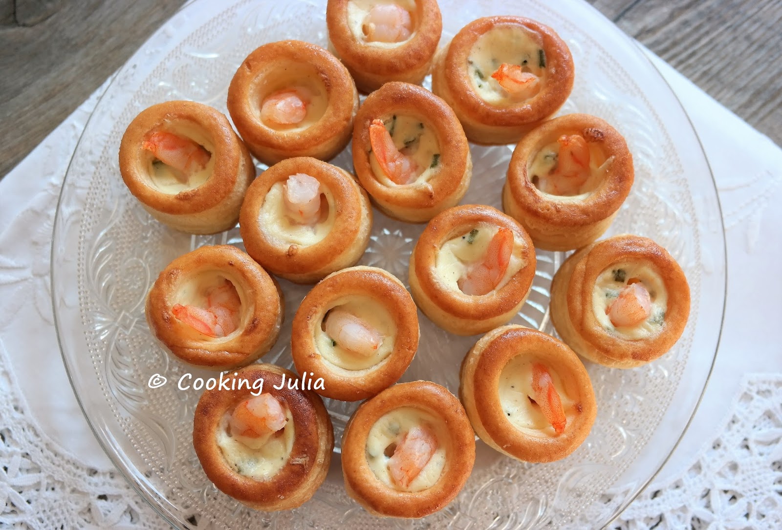 COOKING JULIA : MINI-BOUCHÉES AUX CREVETTES