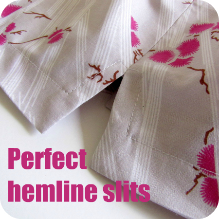 The Haby Goddess: Tutorial : Sewing perfect hemline slits