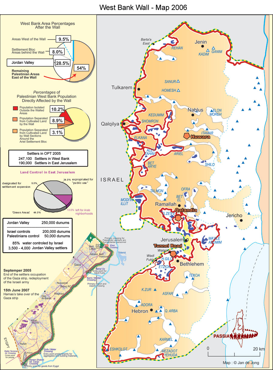 PALESTINIE WEST BANK & GAZA - GEOGRAPHICAL MAPS OF PALESTINIE WEST BANK ...
