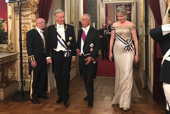 State Banquet - King Philippe and Mathilde visit to Portugal