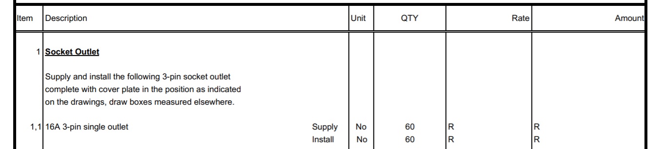 Electrical Bill Of Quantity (BOQ) - Part Two ~ Electrical Knowhow