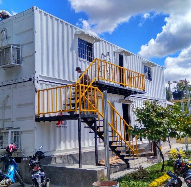 Office kontainer dua lantai - Bandung Container | Modifikasi Kontainer ...