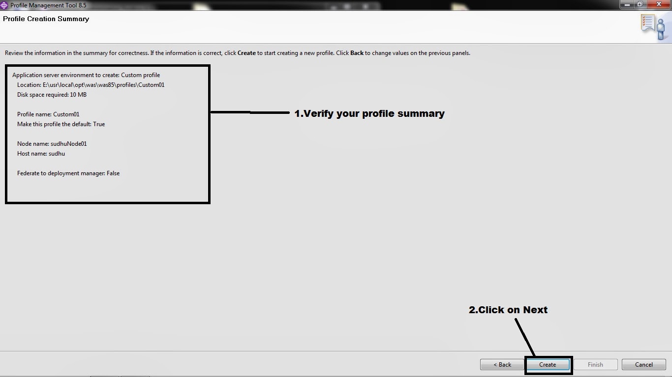 IBM WebSphere Application Server: creating custom profile or managed node in websphere ...
