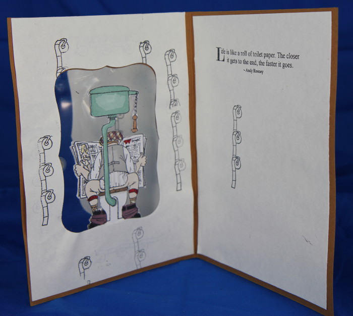 It's CazzyTime!: Flippin Men card - toilet