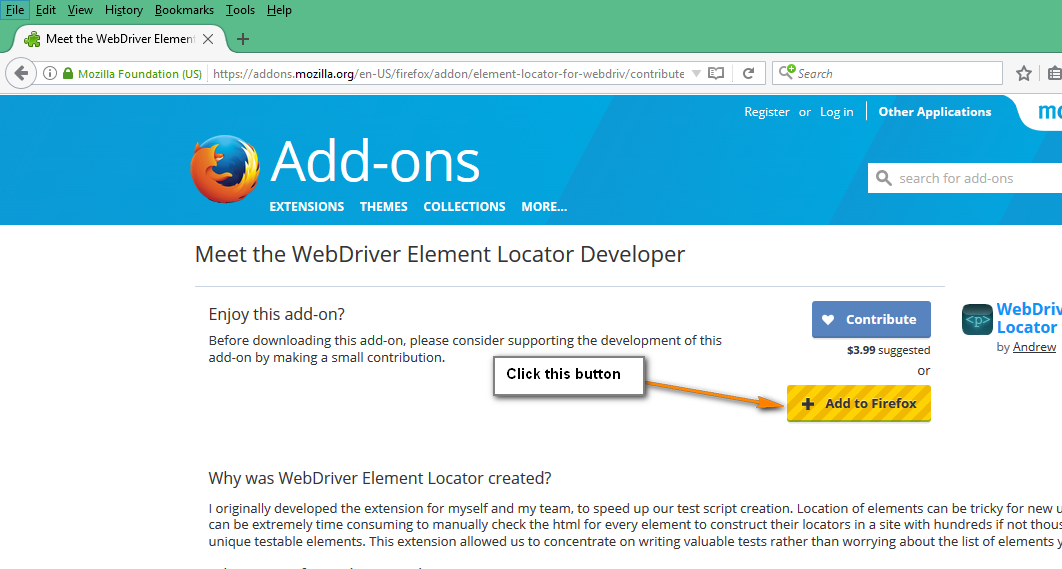 Selenium By Arun Webdriver Element Locator Firefox Add On For Generating Selenium Code Along