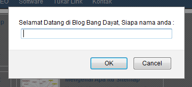 Membuat Ucapan Selamat Datang untuk Pengunjung Blog - Bang Dayat Blog's