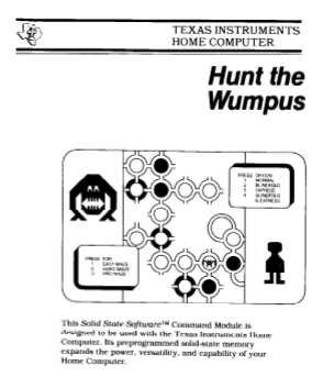 Hunt the Wumpus for the TI-99/4A