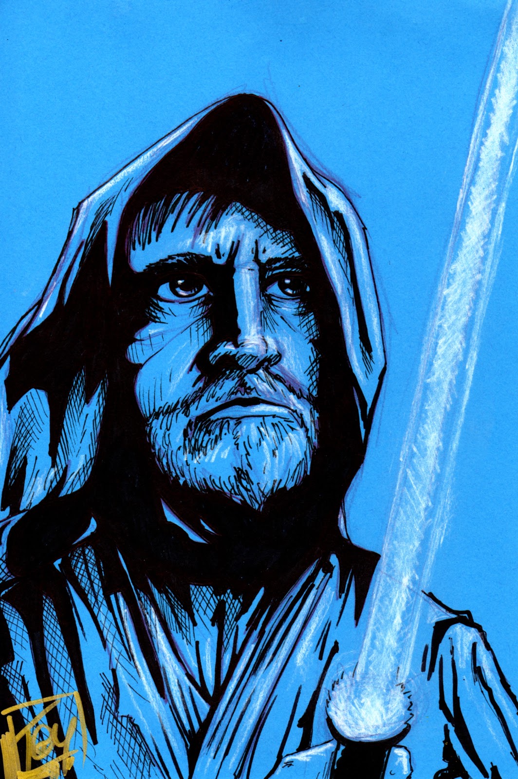 Taylor's Sweet Little Art and Nerd Site: Pin-up of the Day- Obi-Wan Kenobi!