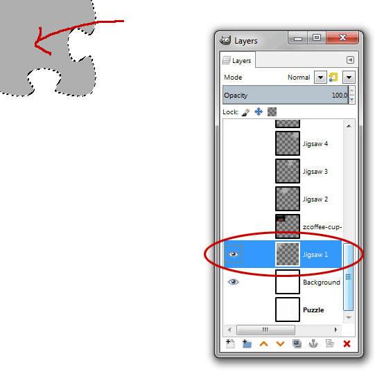 PhotoEffect: Jigsaws Puzzle Collage in GIMP [Free Template]