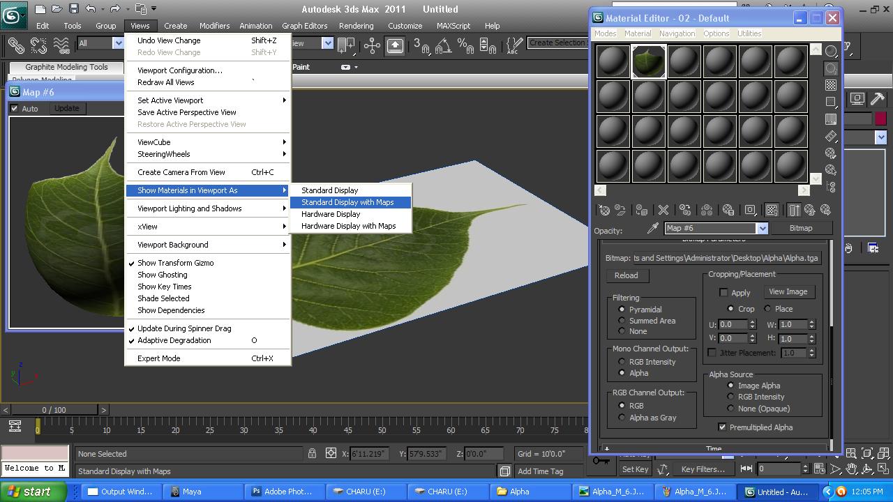 3d tutorials: Using Alpha in 3ds-Max