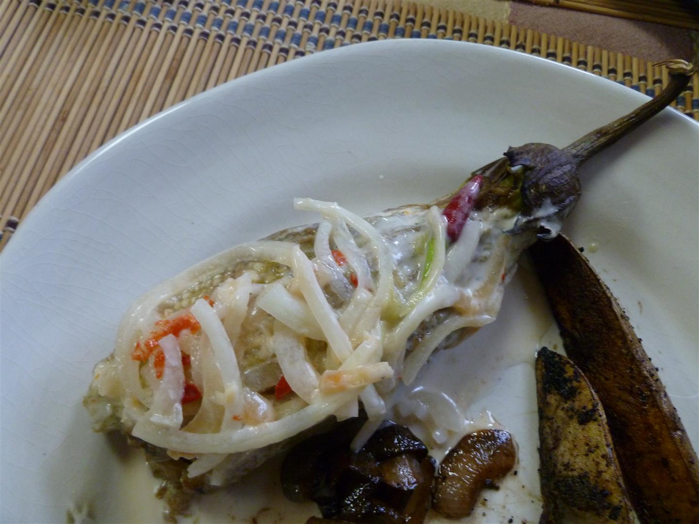 BBQGuam: BBQ'd Grouper (Gadao) and Eggplant