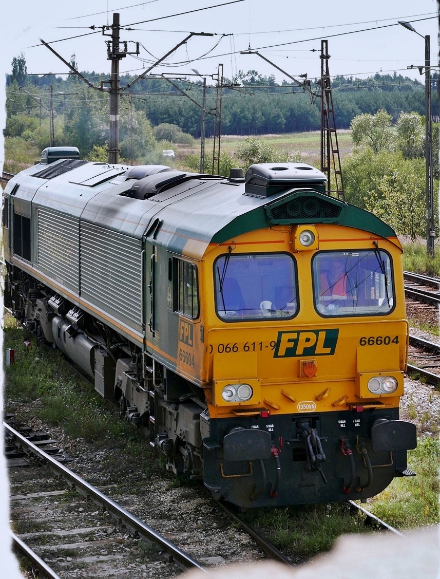 Class 66604 FPL na stacji Nida | Kolejowe Kielce