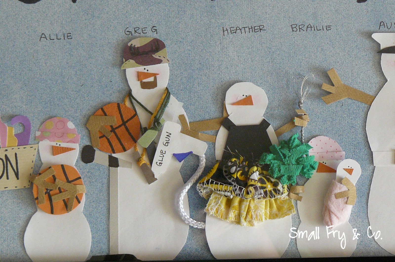 Small Fry & Co. : Snowman Family Portrait-the extended family version