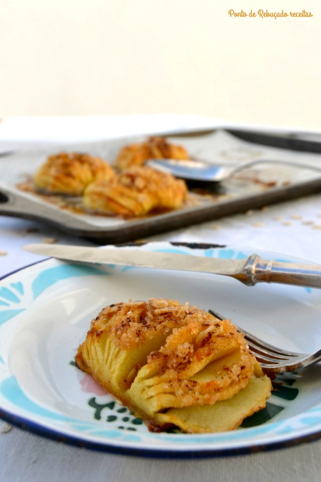 Ponto de Rebuçado Receitas: Maçãs assadas Hasselback