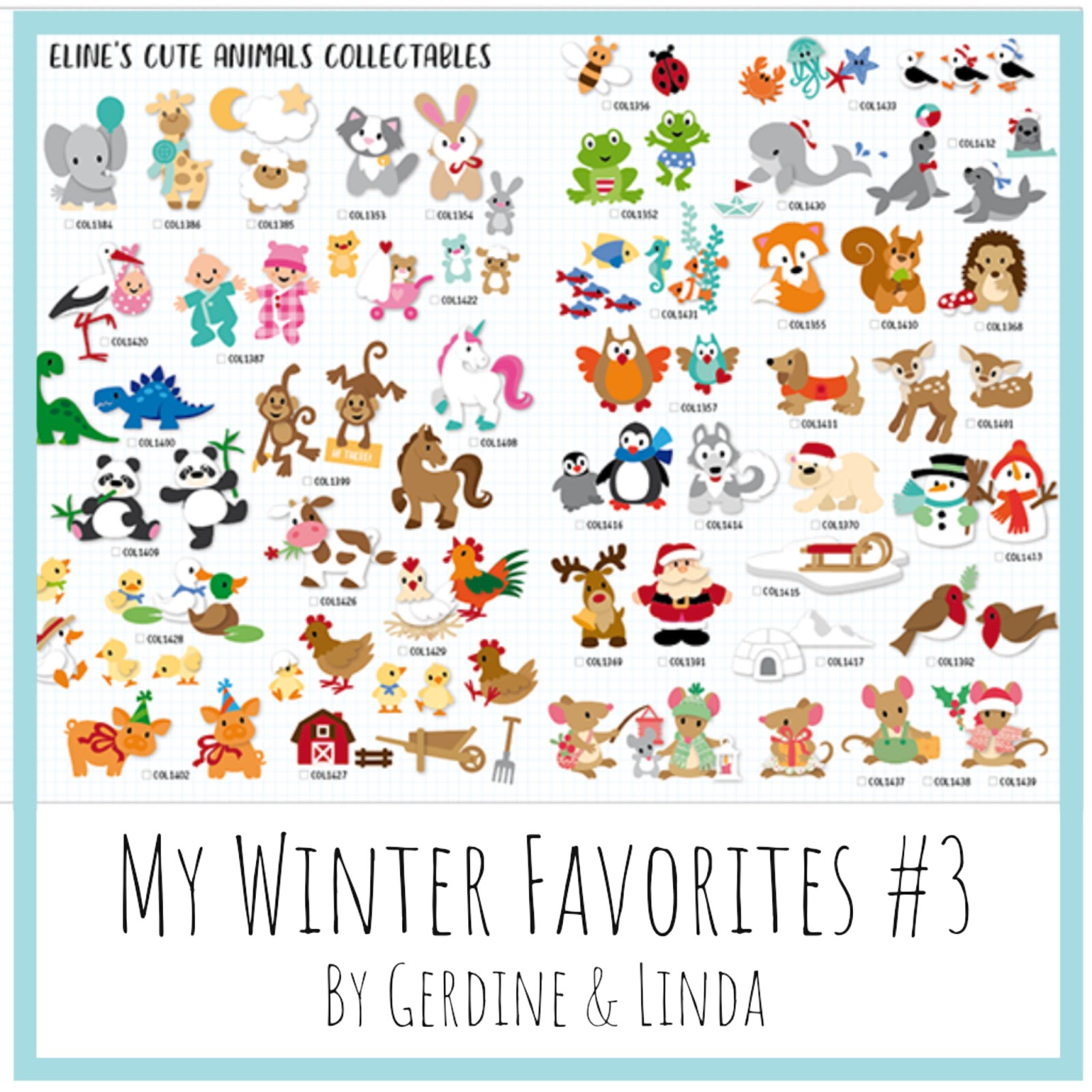 LindaCrea: Eline's Cute Animals - My Winter Favorites #3