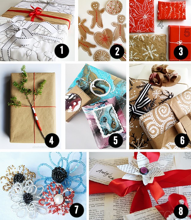 alisaburke: black and white wrapping paper