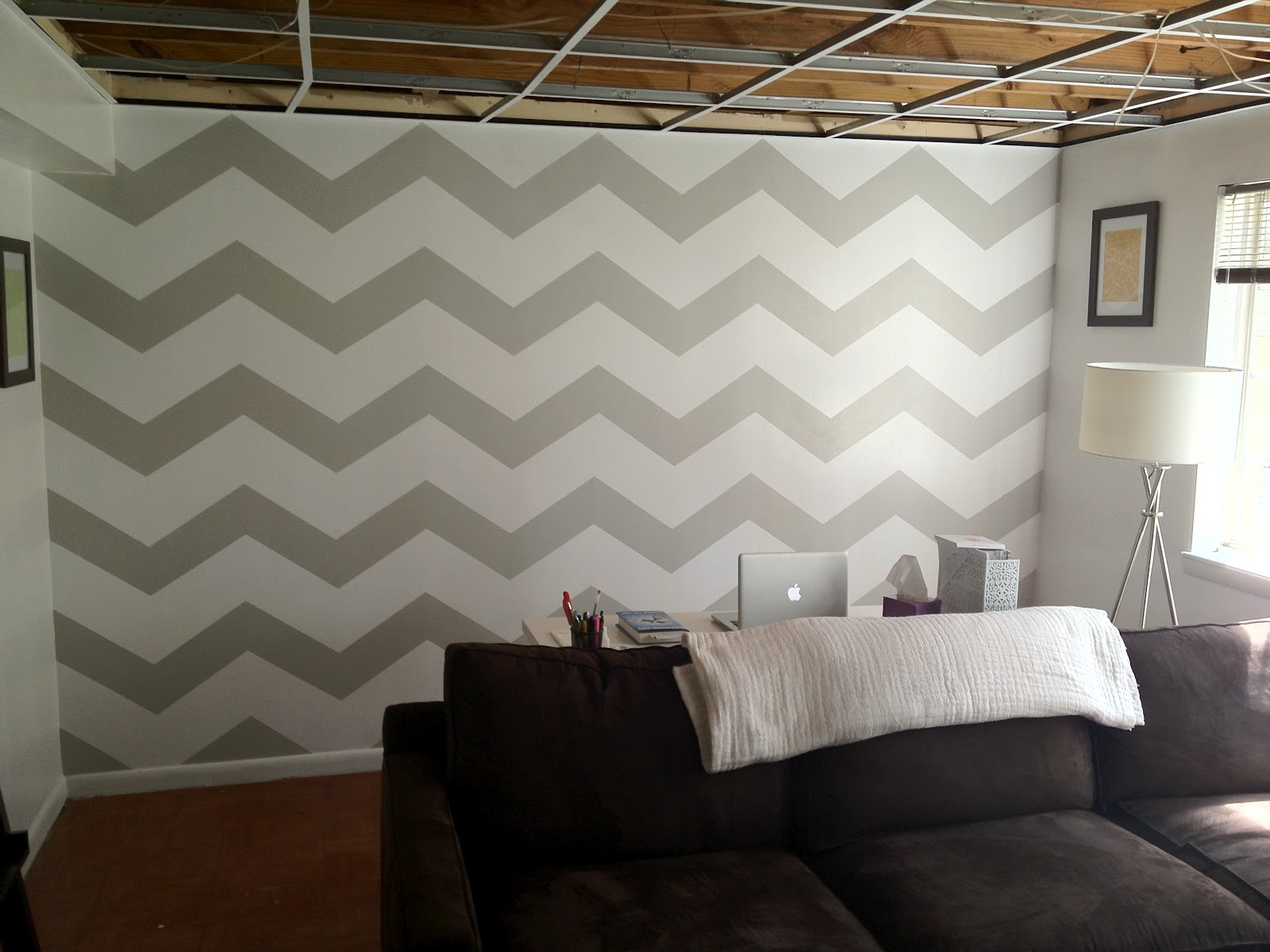 aTypical Day: Painting a Chevron Wall